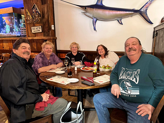 The true measure of a neighborhood gem: tables filled with smiling locals who've made this tavern their second dining room.