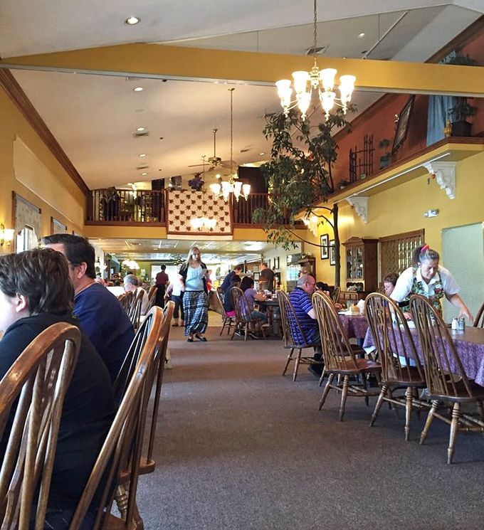 The bustling dining room hums with the symphony of satisfaction&mdash;servers gliding between tables, carrying plates that make everyone else wonder, "Should I have ordered that instead?" 