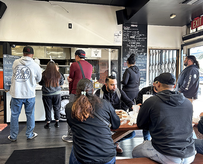 The line forms early&mdash;barbecue democracy in action where everyone waits their turn for a taste of Texas in Southern California.