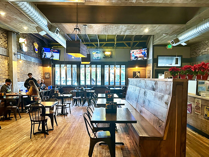 The dining room strikes that perfect balance between "nice enough for a date" and "casual enough to lick sauce off your fingers."