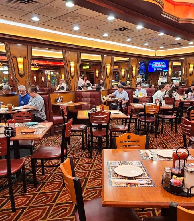 The dining room hums with the symphony of clinking silverware and satisfied sighs &ndash; the universal language of good eating.