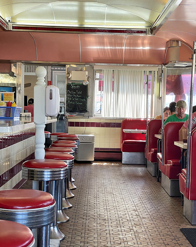 Classic counter seating where strangers become friends and the short-order ballet unfolds before your eyes.