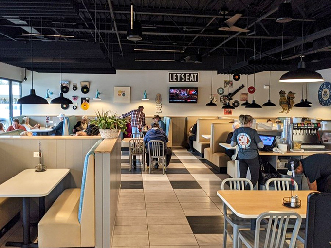 The dining room buzzes with the satisfied murmurs of locals and tourists alike, all united in the universal language of "mmmmm."