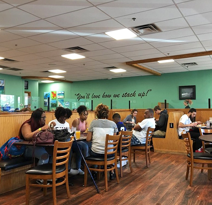 "You'll love how we stack up!" isn't just a slogan on the wall &ndash; it's the promise that keeps the restaurant buzzing with happy diners.