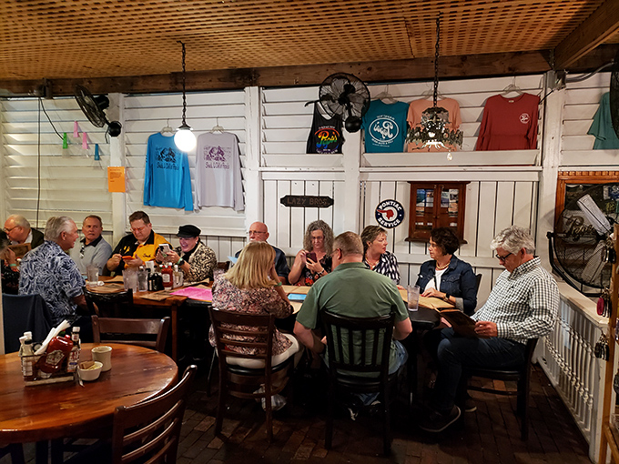 The true measure of a local joint: tables filled with people who look like they've been coming here since before you were born.