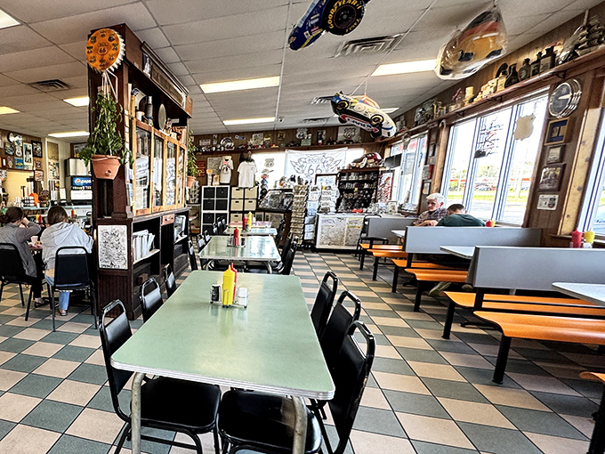 The dining room feels like America's living room&mdash;checkered floors, memorabilia-covered walls, and tables that have hosted road-trippers' stories for decades.