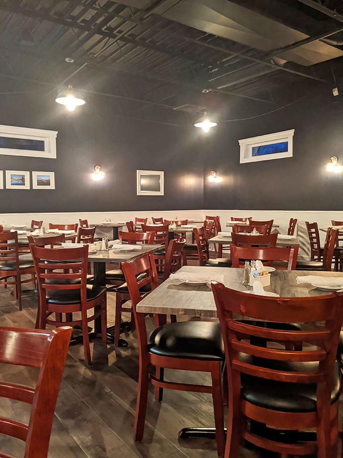 The dining room strikes that perfect balance&mdash;sophisticated enough for date night, comfortable enough that you'll want to linger over dessert.