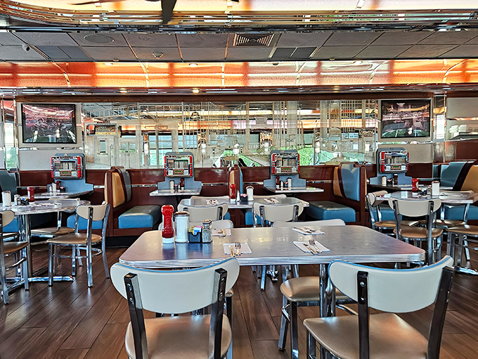 Sunlight streams through windows illuminating tables that have hosted first dates, family reunions, and countless "let's grab a bite" moments.