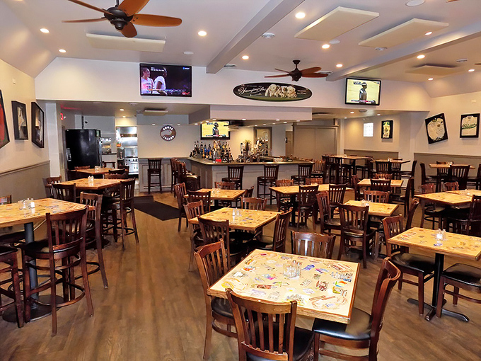 The dining area strikes that perfect balance between "nice enough for date night" and "comfortable enough for Tuesday dinner with the kids."