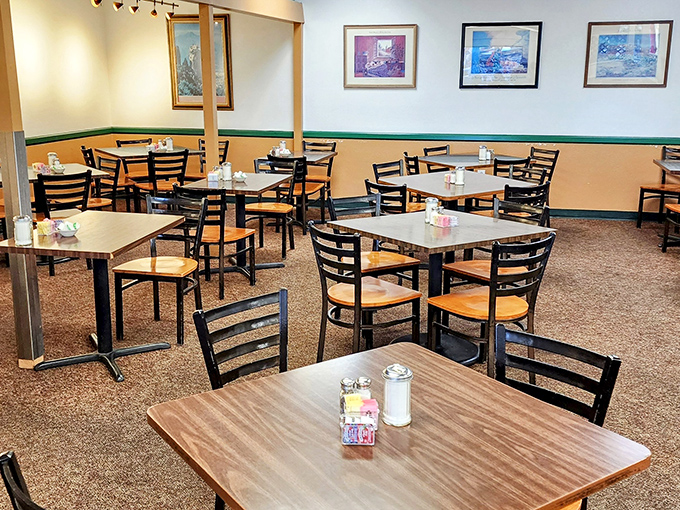 The dining area has that perfect diner ambiance &ndash; clean, comfortable, and ready to host countless conversations over plates of comfort food.