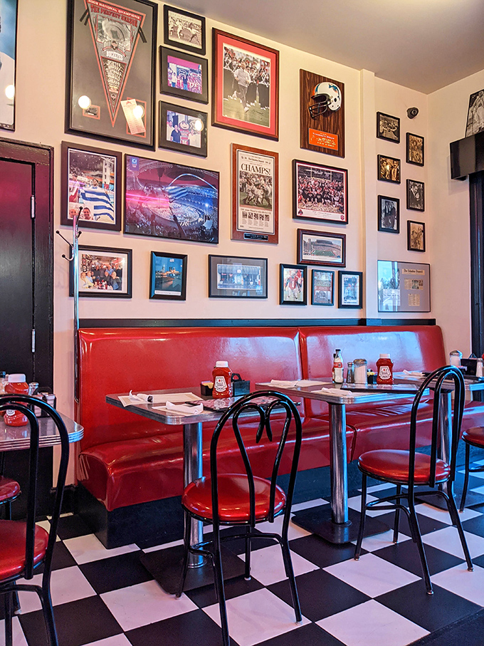Where sports memories line the walls and red vinyl booths have witnessed first dates, business deals, and Sunday morning recovery missions.