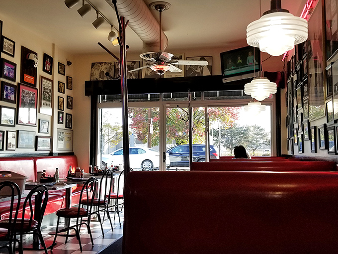 Red vinyl booths that have cradled Columbus conversations for decades&mdash;from first dates to family reunions, all under the glow of vintage lighting.