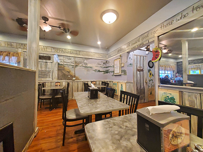 The dining room where strangers become friends over discussions about proper biscuit-to-gravy ratios.