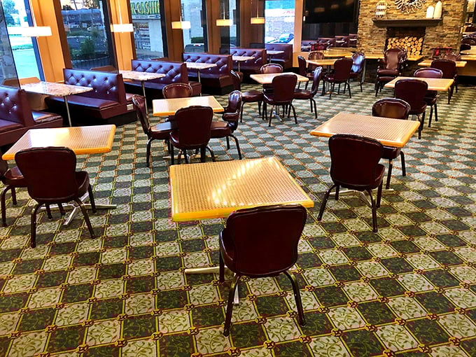 The dining room waits patiently for its next round of hungry patrons, like a theater between performances where the real stars are what's coming from the kitchen.