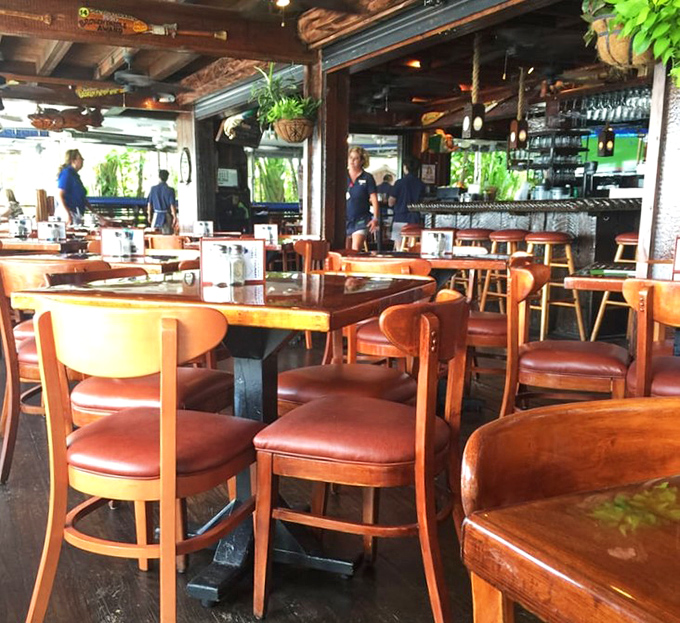 Where wooden beams meet nautical dreams. This dining room feels like the world's most delicious ship that never leaves the harbor.