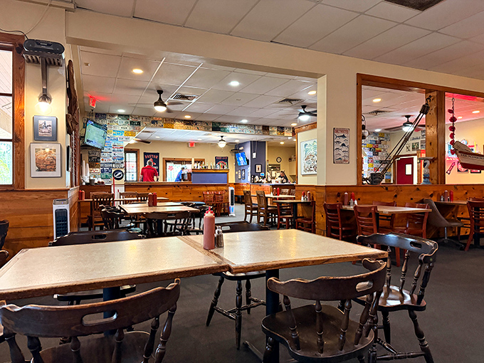 The dining room feels like that reliable friend who doesn't need fancy clothes to prove they're worth your time.