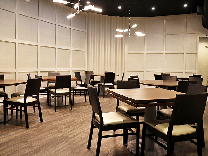 A dining room that whispers "special occasion" without shouting "mortgage payment" &ndash; elegant simplicity at its finest.