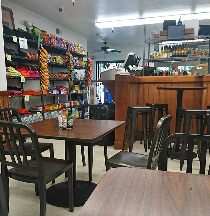 Simple tables, well-stocked snacks, and a no-nonsense approach to dining. This is the anti-Instagram restaurant, and it's glorious.