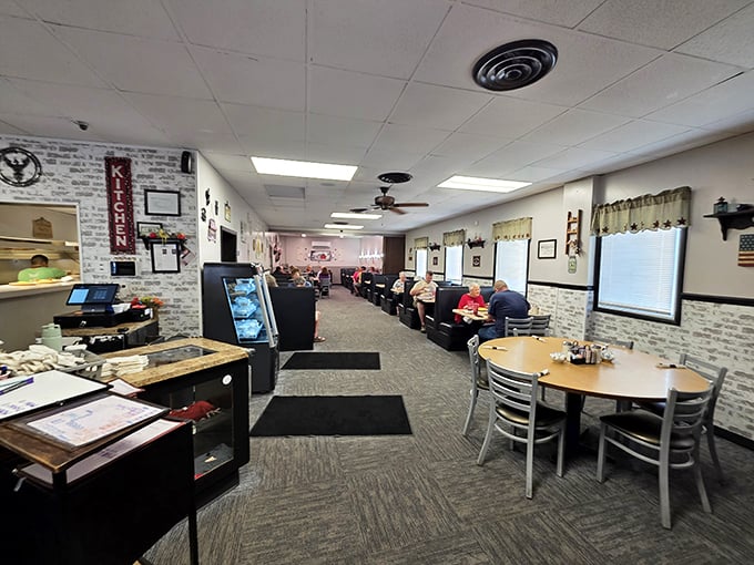 The dining area strikes that perfect balance&mdash;homey enough to feel comfortable, clean enough to bring your mother-in-law, and buzzing with the energy of satisfied regulars.