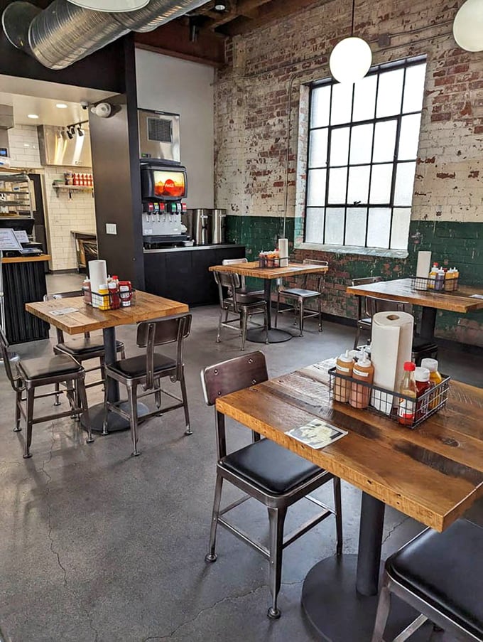 The dining room feels like barbecue's answer to a Brooklyn loft &ndash; industrial elements softened by warm wood and the promise of smoky delights.