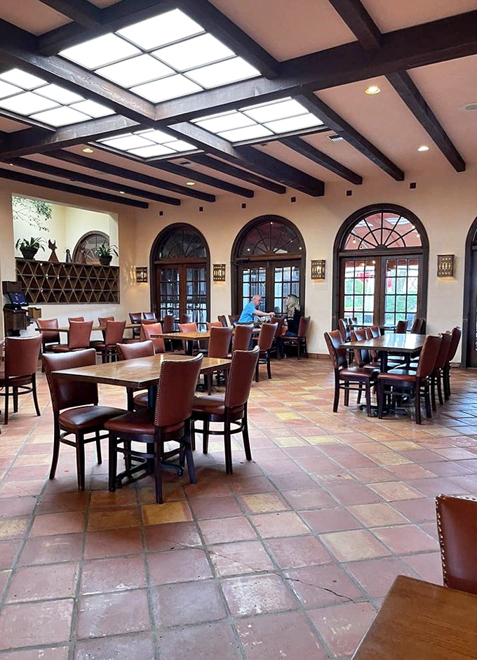 The dining room where countless birthdays, anniversaries, and "I need queso now" emergencies have been celebrated. Those arched windows let in just enough light to make your Instagram followers jealous.
