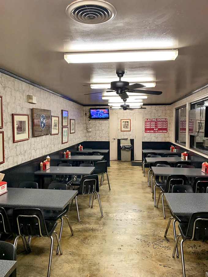 Where barbecue dreams come true under fluorescent lights. This dining room has hosted countless "mmms" and "wows" from first-timers and regulars alike.