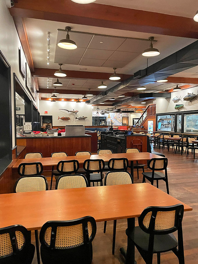 The dining room's thoughtful design means every table feels like the captain's table &ndash; comfortable, unpretentious, and ready for serious eating.