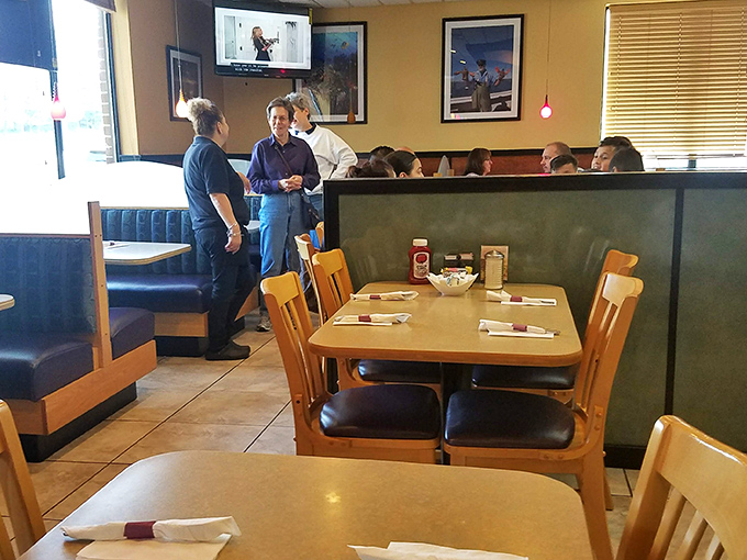 The dining room buzzes with that perfect breakfast energy &ndash; not too loud, not too quiet, just right for morning conversations.