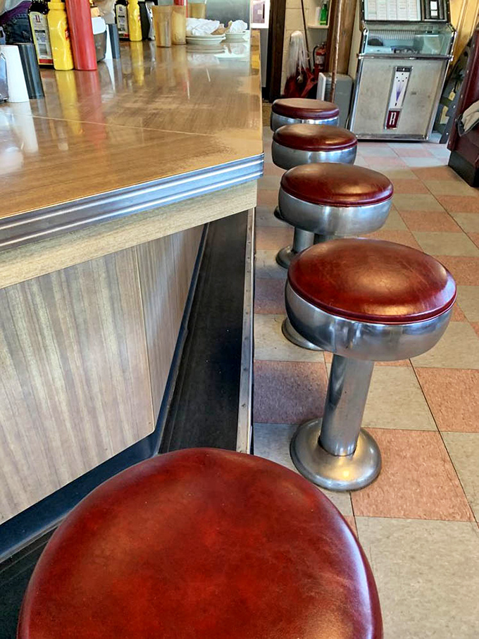 These counter stools have witnessed first dates, family traditions, and countless "I'll just have one more bite" moments since Eisenhower was in office.