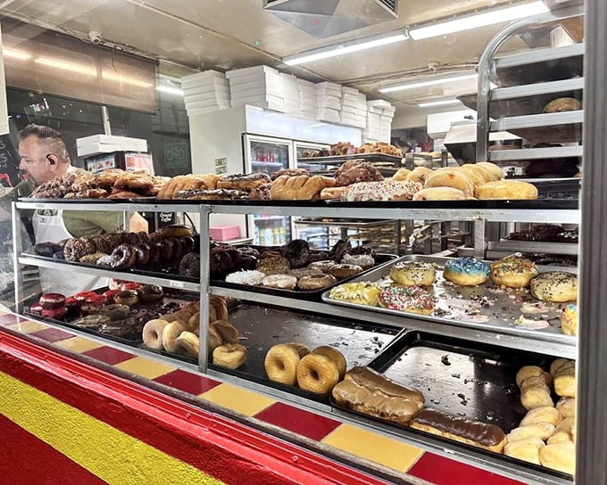 This display case is the jewelry store of the pastry world. Each donut a gem, waiting to be selected and treasured&mdash;briefly, before being devoured.