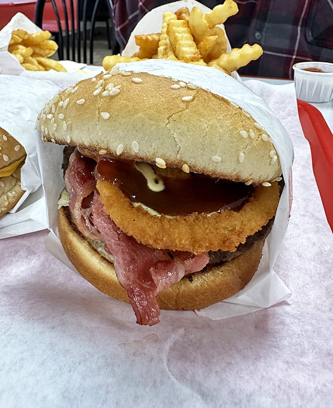 Not all heroes wear capes, but this Double Texas Burger definitely deserves one&mdash;a towering achievement of beef, bacon, and pure American ingenuity.