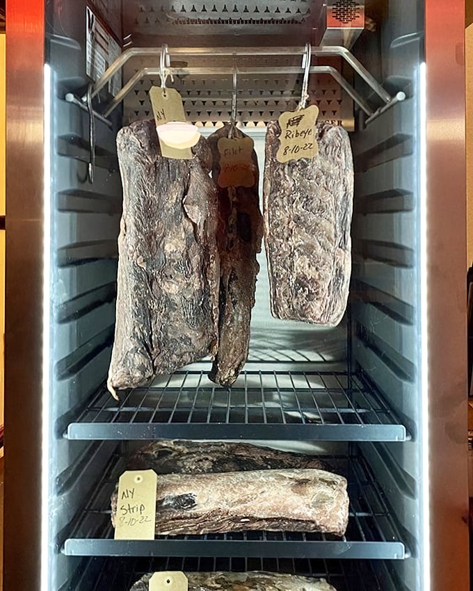 Dry-aged beef that's been waiting patiently to meet you – like fine wine or George Clooney, some things just get better with time.