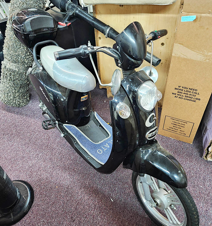 Not just transportation&mdash;this vintage scooter represents freedom, style, and the kind of impulse purchase that makes thrifting dangerously addictive.