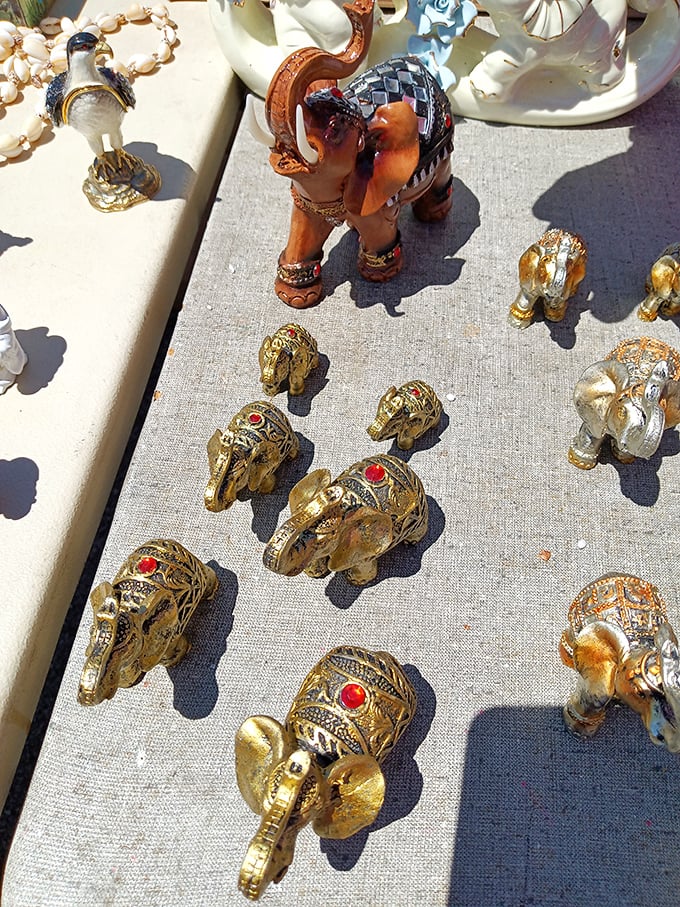 These miniature elephants carry good fortune in their trunks and the promise of becoming that perfect conversation piece on your mantel.