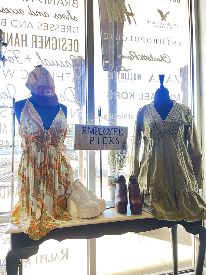 Employee Picks: where staff fashion expertise shines. These curated outfits and chunky platform shoes prove secondhand doesn't mean second-rate style.