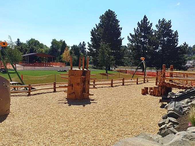 Eulalona Park's creative playground design proves that someone really understands what makes kids (and adults) happy.