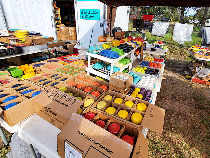 A kaleidoscope of colorful balls arranged with mathematical precision&mdash;like a pool table prepared for a game played by rainbow enthusiasts.