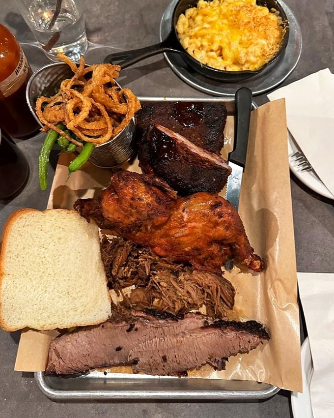 Four meats on one plate - because sometimes life's too short for difficult culinary decisions, right?