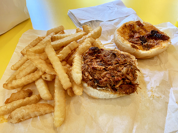 Sometimes the simplest pleasures are the best&mdash;golden fries alongside barbecue sandwiches that make you question why you ever ate anything else.