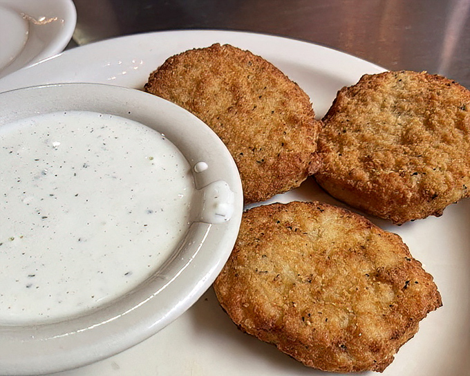 Fried green tomatoes that achieve the impossible: making vegetables something you'd drive across state lines to devour.