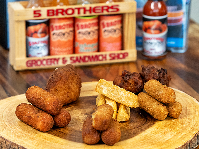 This fried food sampler isn't just appetizers &ndash; it's a carnival of crunch that belongs in the Comfort Food Hall of Fame.