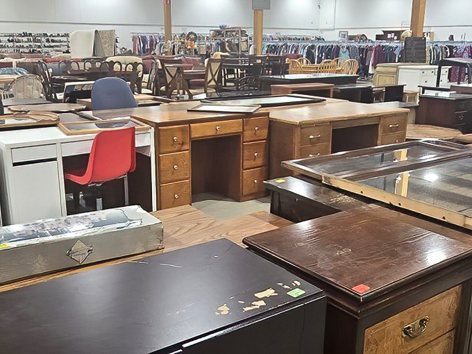 Desks and office furniture ready to transform spare rooms into productive home offices on budgets.