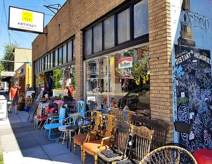 Furniture with character and stories to tell. That chair has probably hosted more interesting conversations than most people you know.