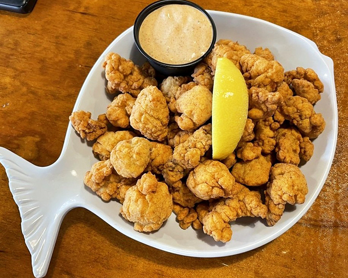 Adventurous eating, Florida-style! These golden-fried gator bites offer the perfect conversation starter—and the perfect excuse to order another round of drinks.