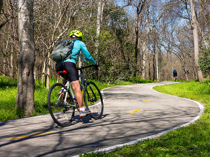 Kerrville's extensive trail system offers cyclists scenic routes through shaded woodlands &ndash; perfect for those "not getting any younger" knees.