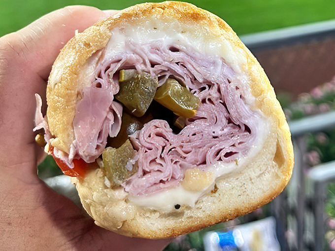 The ham and cheese on seeded bread showcases Ricci's commitment to classics&mdash;some sandwiches don't need reinvention, just respectful execution.