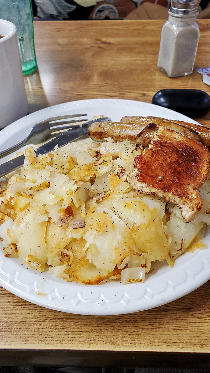 Home fries so perfectly crispy on the outside and fluffy inside, they deserve their own fan club and merchandise line.