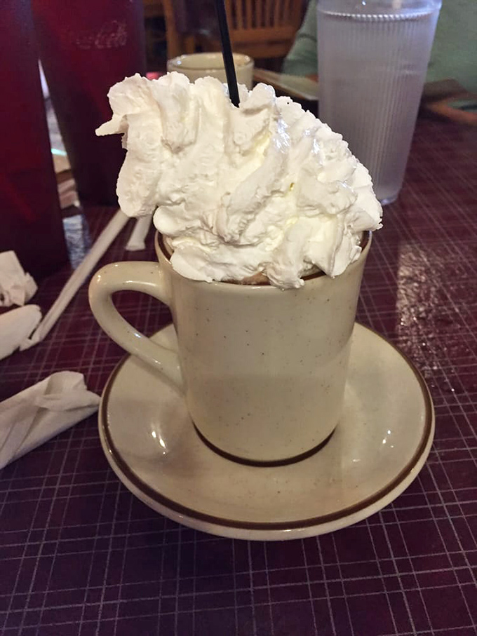 That's not just hot chocolate&mdash;it's a whipped cream skyscraper defying the laws of physics and restraint.