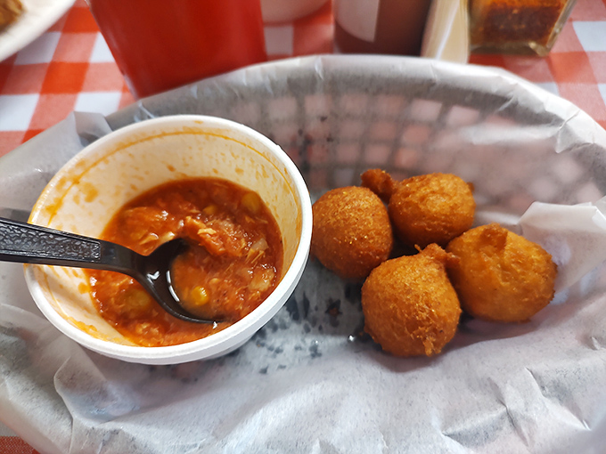 Brunswick stew and hush puppies&mdash;the dynamic duo of Southern sides that turn a great meal into an unforgettable one.