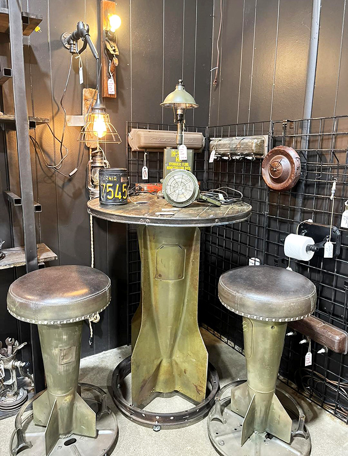 These repurposed industrial pieces prove that before "upcycling" was trendy, things were just built to last forever.